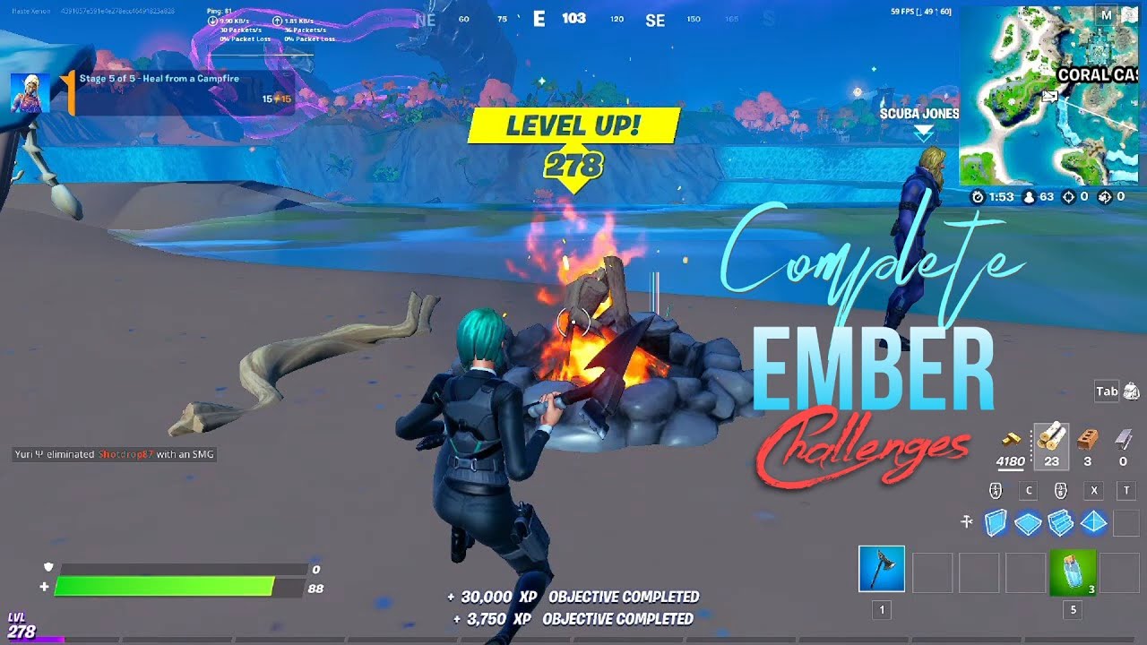 150,000 XP Complete EMBER Quests in 5 mins How to do the FIRE YOGA ...