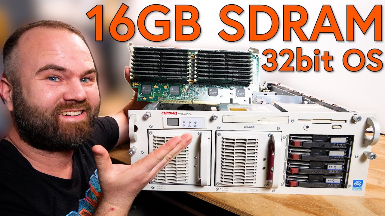 16GB Memory on Windows 2000! Compaq Proliant DL580 - YouTube