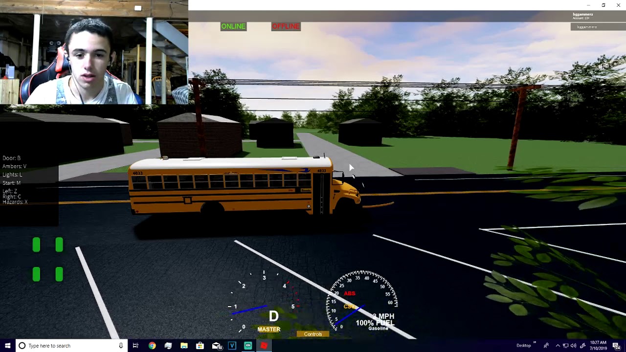 ROBLOX, SCHOOL BUS SIMULATOR, TRYING THE BLUEBIRD VISION BUS - YouTube
