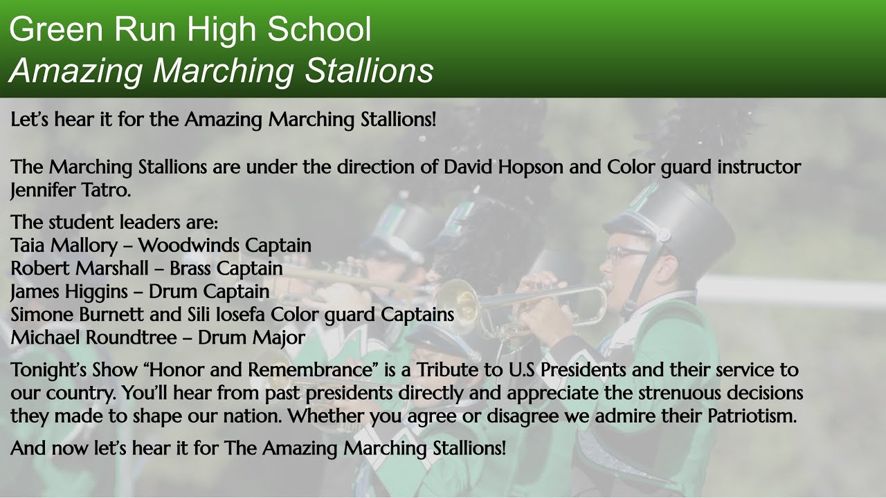 Green Run High School DATB 2021 Performance - YouTube