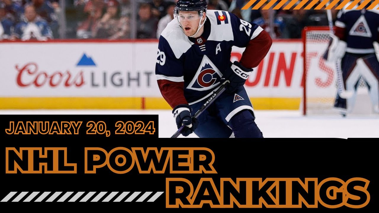 NHL Power Rankings for January 20th, 2024 - YouTube