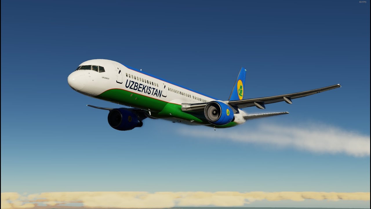 X-Plane 12! Namangan - Urgench! AutoOrtho! Flight Factor Boeing 752-200 ...