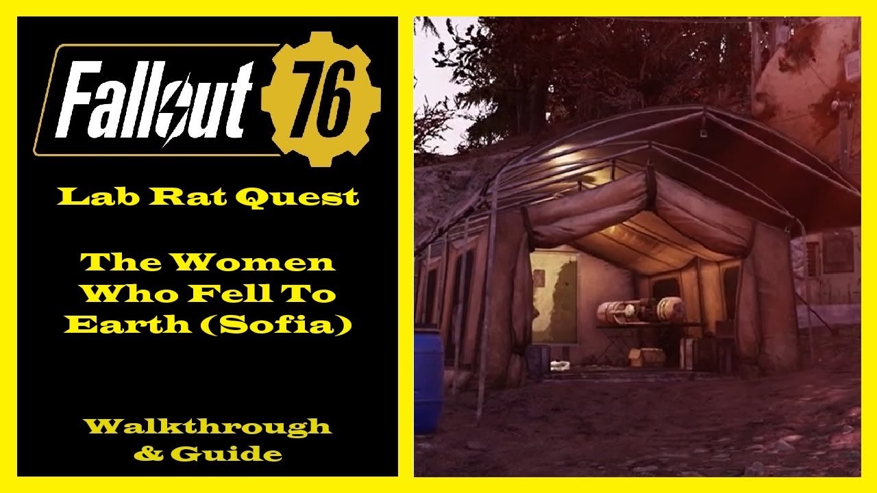 Fallout 76 - Lab Rat Quest - The Women Who Fell To Earth (Sofia) - Ep56 ...