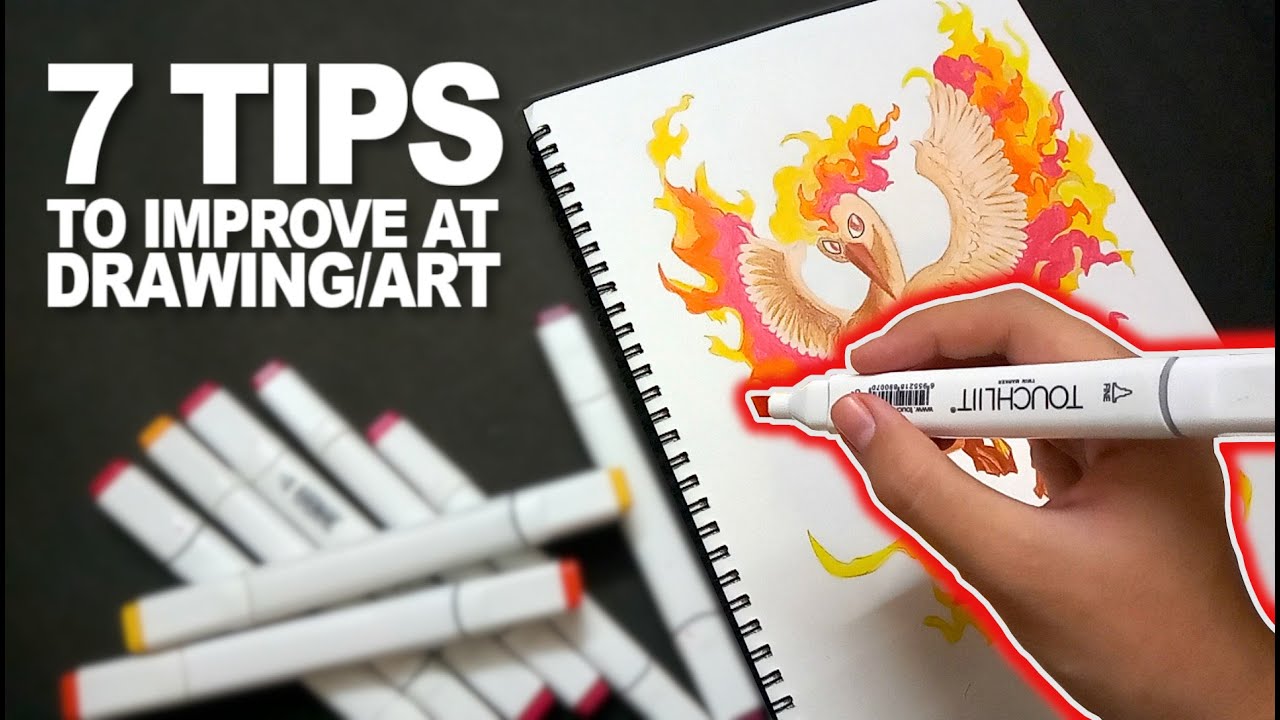 7 TIPS TO DRAW BETTER LIKE A PRO!! - YouTube