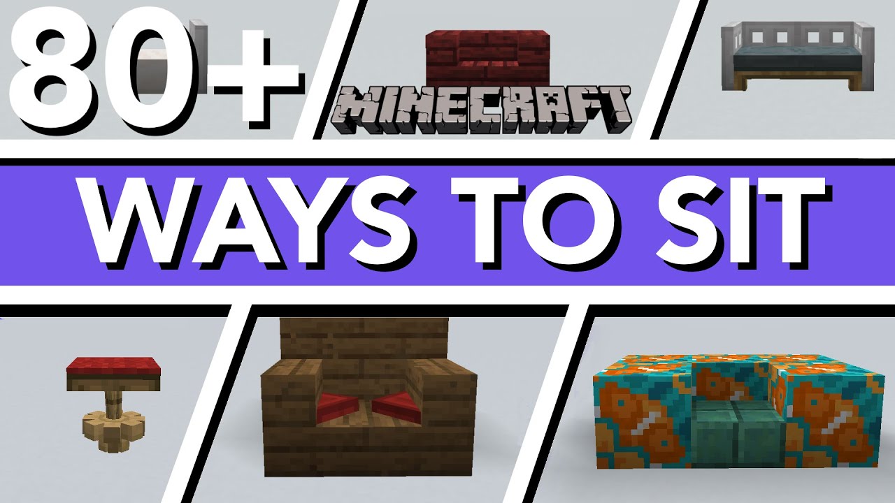 80+ Ways to Build Seats in Minecraft | Building Ideas - YouTube