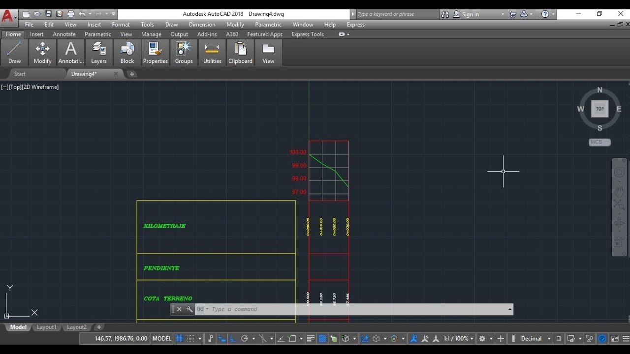Como Generar Perfil Longitudinal En Autocad, En 4 Minutos - YouTube