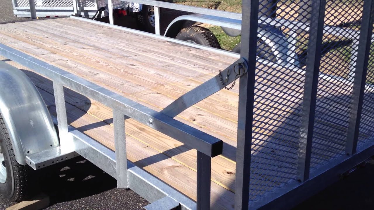 2012 Load Rite 6 1/2 X 16 GALVANIZED DUAL AXEL ELEC BRAKES - YouTube