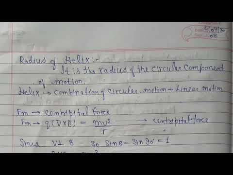 Radius of helix - YouTube