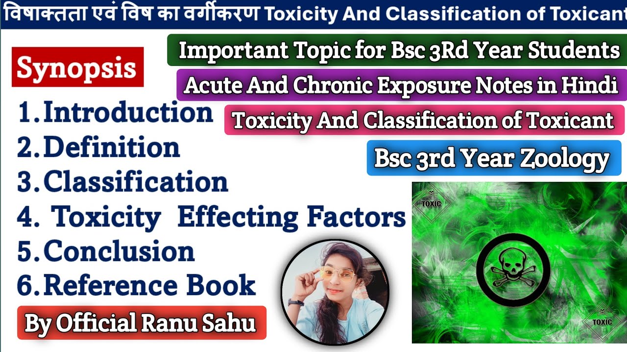Toxicity And Classification of Toxicant Bsc 3rd Year | Toxicity ...