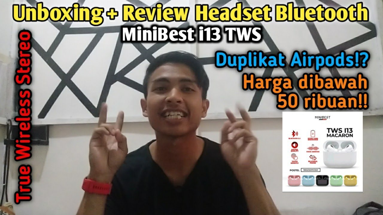 Unboxing & Review Headset Bluetooth || TWS i13 minibest - YouTube