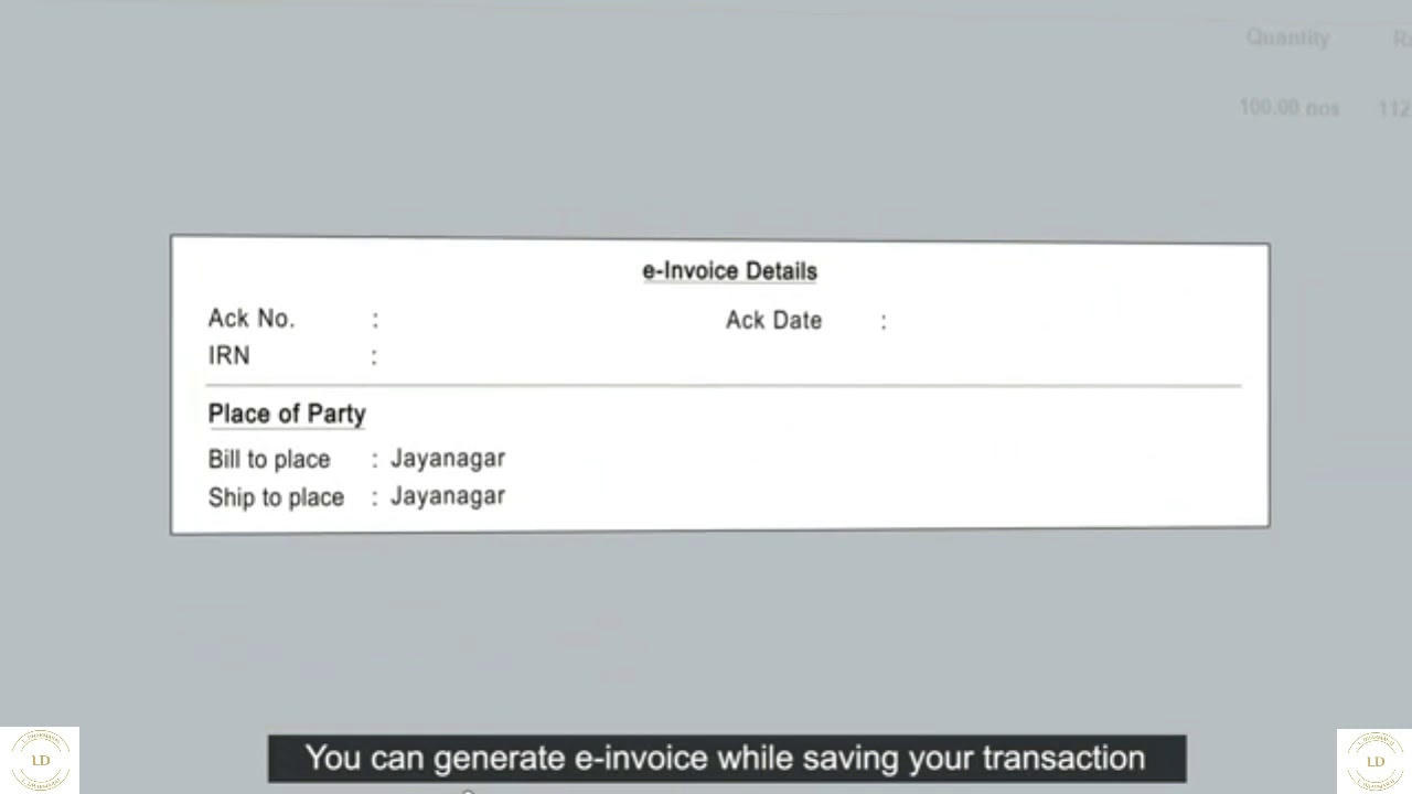 E Invoice In Tally Prime YouTube E Invoice In Tally Prime YouTube
