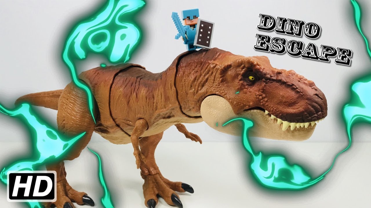 Hi, T-Rex_Operation Tyrannosaurus Escape with Minecraft Alex, Jurassic ...
