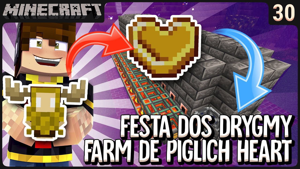 Festa dos DRYGMY, farm de piglich heart Ars Noveau - Minecraft ATM 7 ...