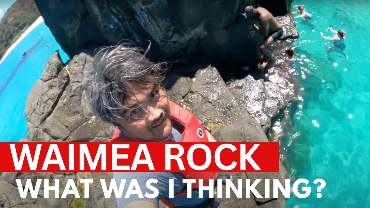Jumping Off Waimea Rock! | North Shore Thrills in Hawaii - YouTube
