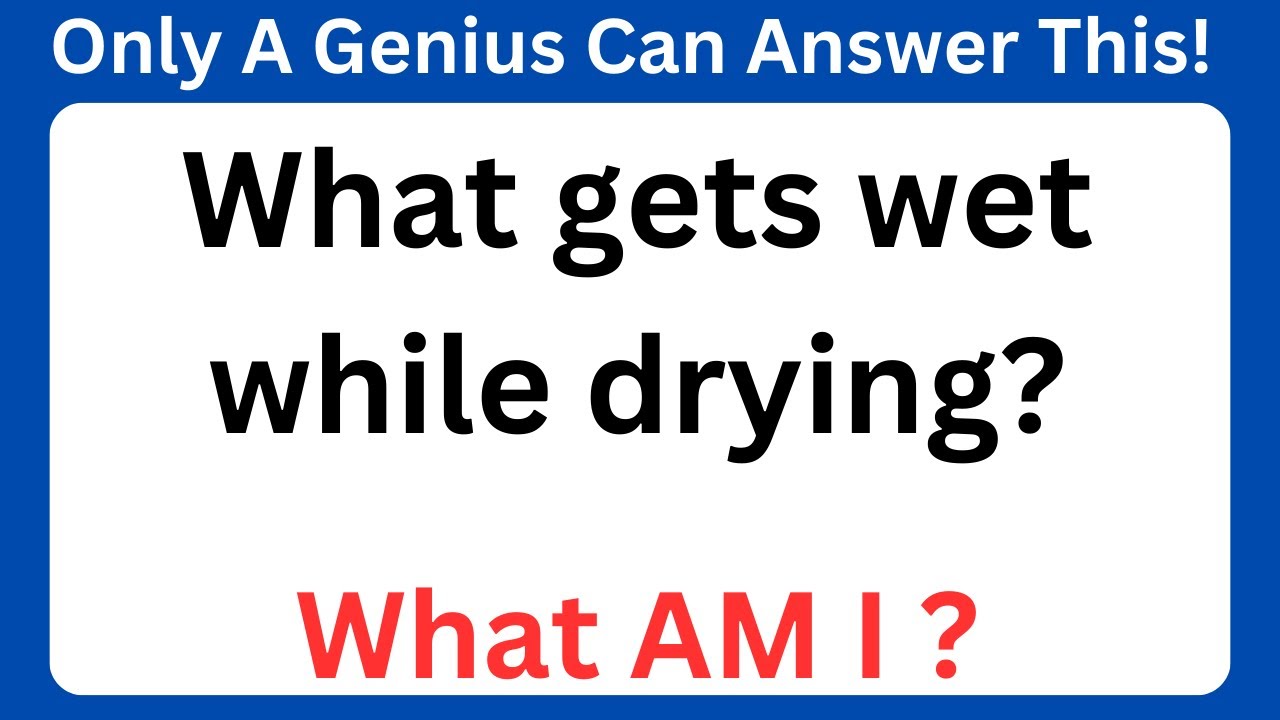 10 Tricky RIDDLES ONLY GENIUS CAN ANSWER ! #riddles - YouTube