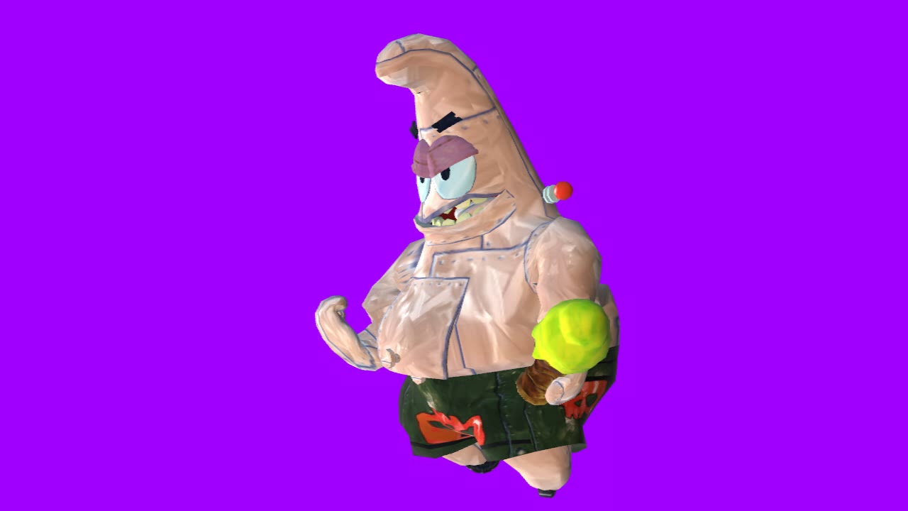 Patrick robot idle animated right chroma - YouTube