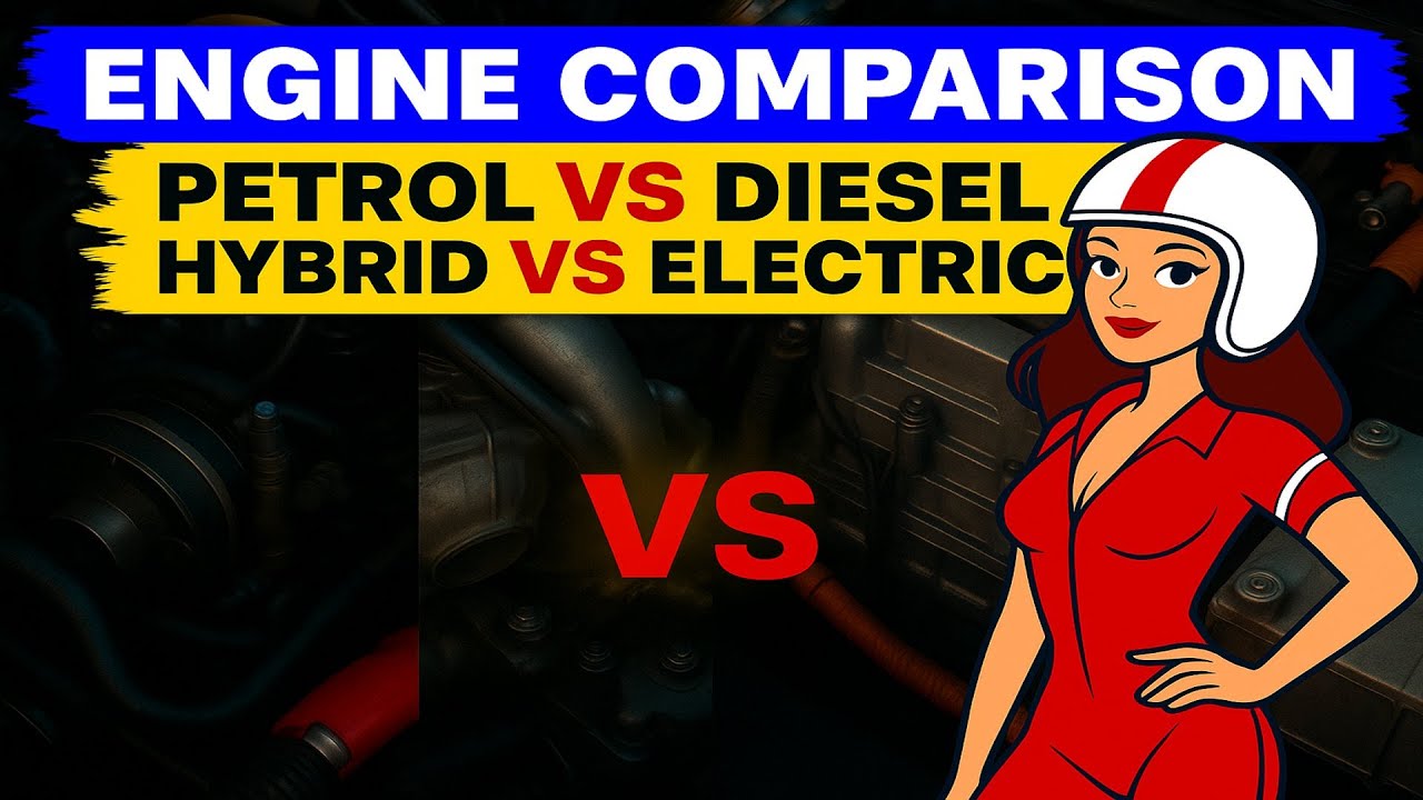 Engine Comparison Petrol vs Diesel vs Hybrid vs Electric - YouTube