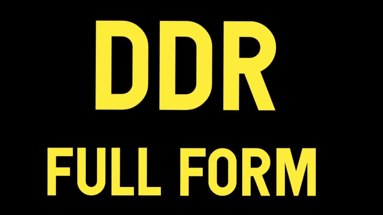 full form of DDR || definition of DDR || full meaning of DDR in hindi and english - YouTube