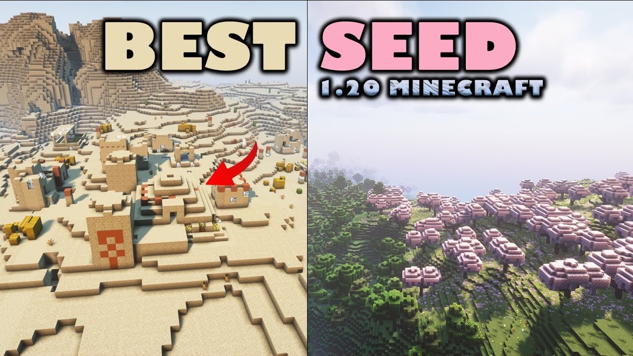 Minecraft best seed for temple / pyramid 1.20 - YouTube