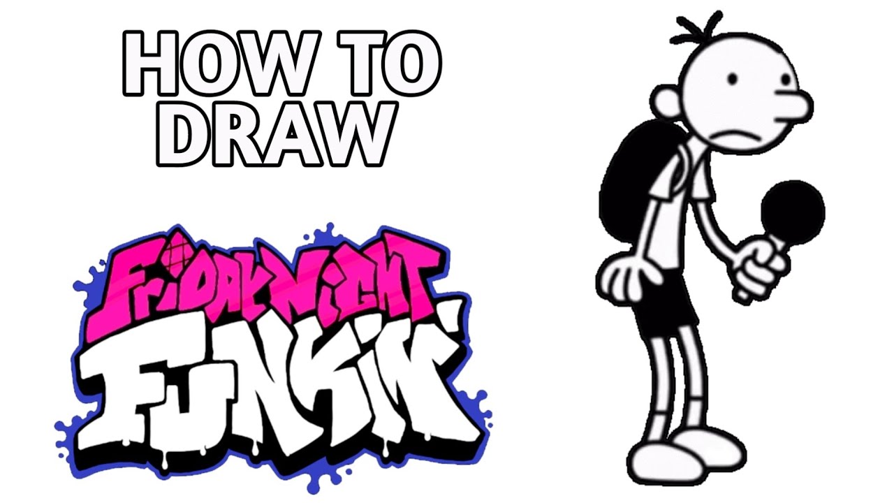 How To Draw Gregory Heffley Friday Night Funkin' Step by Step - YouTube