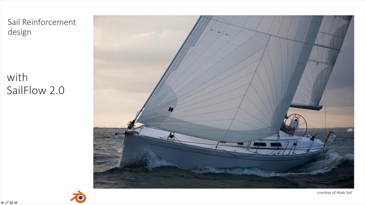 Design sail reinforcement with Sailflow for Blender - YouTube