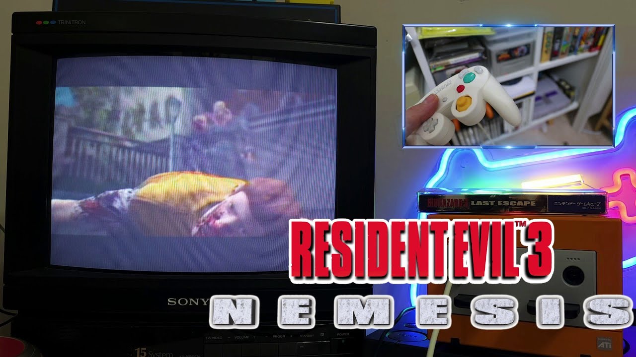 Resident Evil 3 Gameplay on an original Gamecube with a Trinitron CRT ...