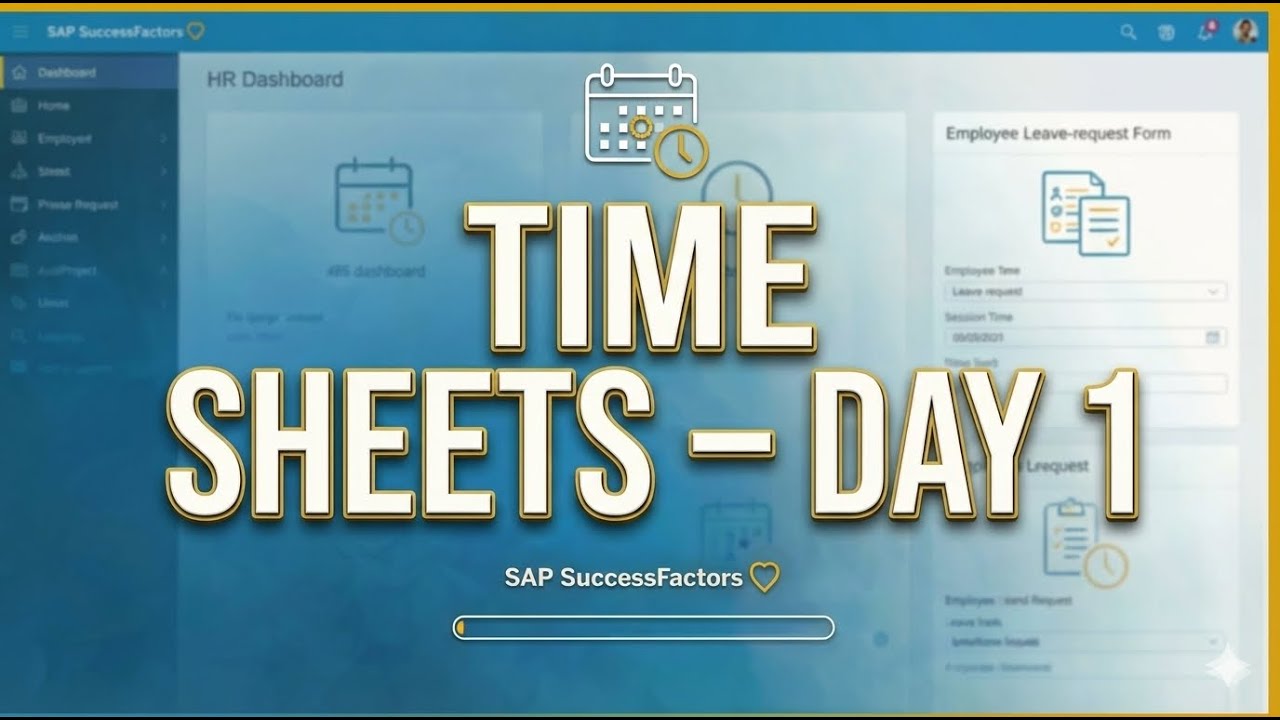 SAP SuccessFactors EC Time Sheets Day 1 #2025 - YouTube