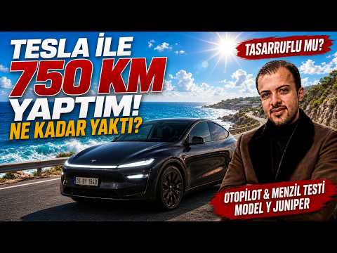 🚨 ELEKTRİKLİ ARABAYLA 750 KM YAPTIM! 😳 TESLA KAÇ YAKTI ?💰UZUN YOL NASIL ?🤔 OTOPİLOT / MENZİL TESTİ !