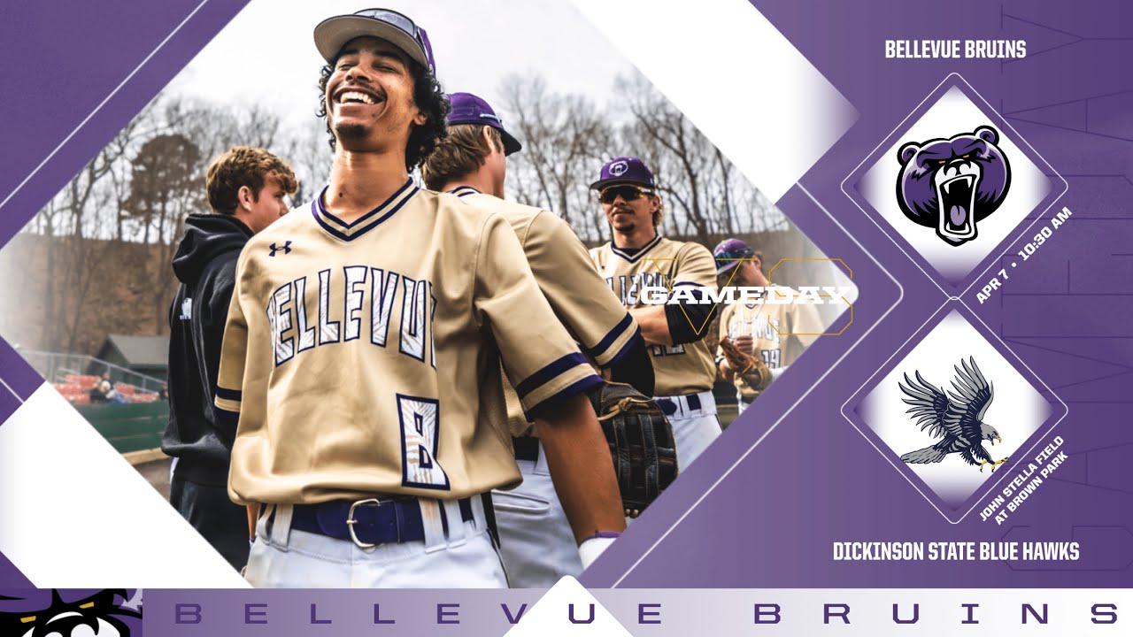 Baseball: Bellevue vs. Dickinson State - YouTube