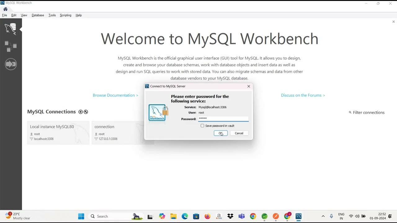 How to create table by using command in MySQL workbench database ? - YouTube