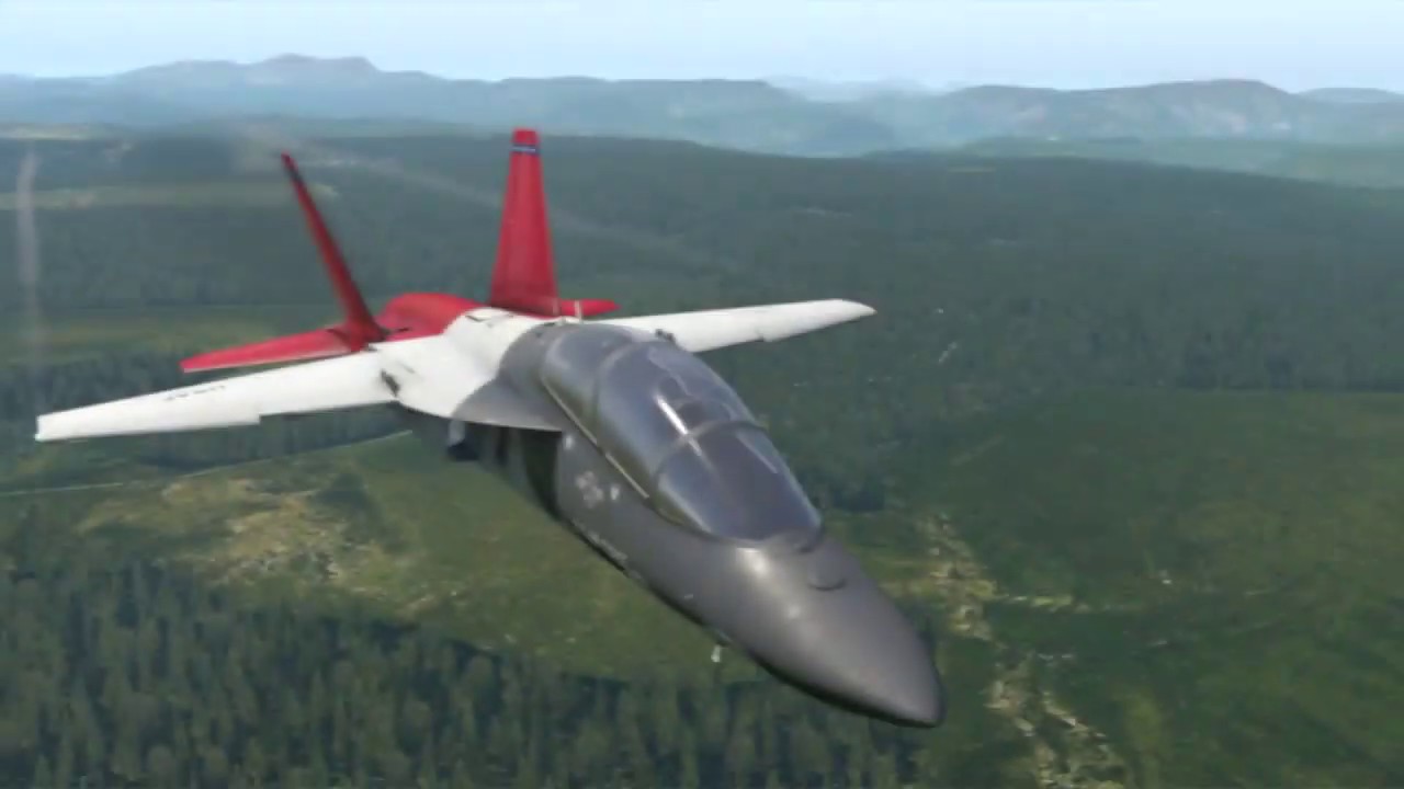 Flying the T-7A Red Hawk through the Mach Loop at Low Level - YouTube