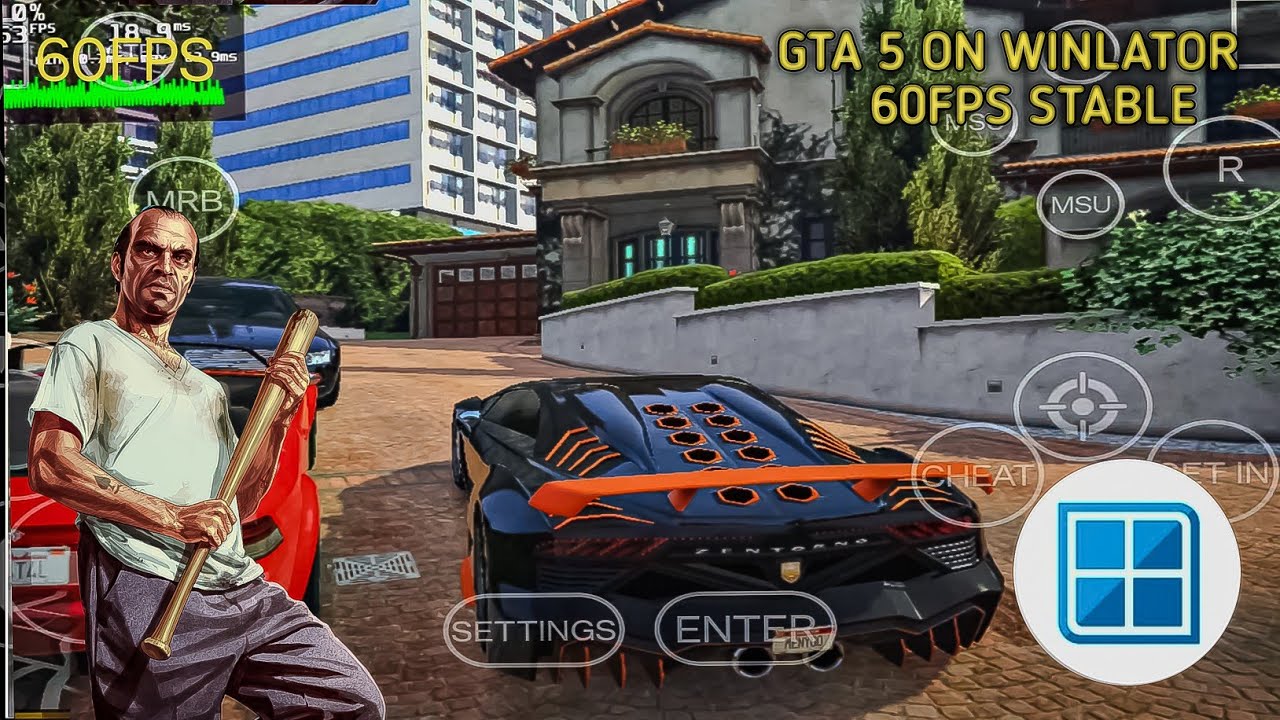GTA 5 On Android Winlator Settings 60FPS - YouTube