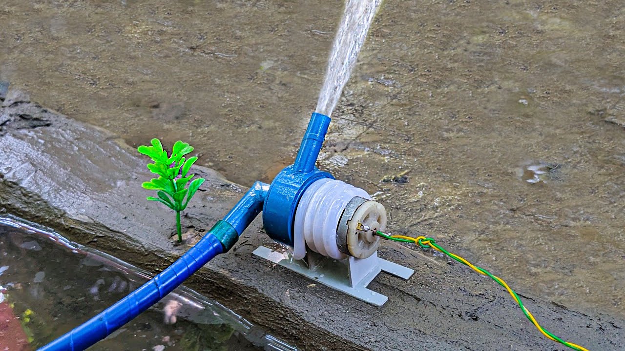 How To Make Mini High pressure Water Pump Using Mini 12v Dc Motor ...