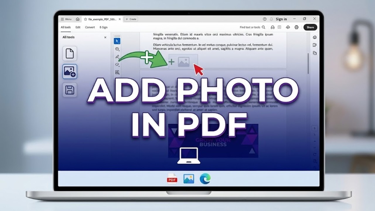 How to Add Photo in PDF File in Laptop (Free & Easy Method) - YouTube