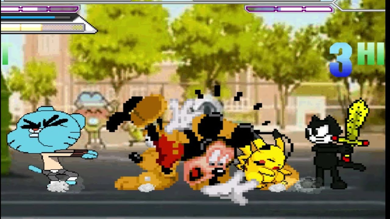 MICKEY MOUSE & PIKACHU VS FELIX THE CAT & GUMBALL | CATS VS MICE ...