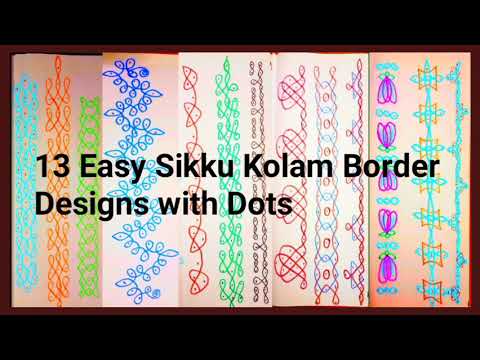 13 Sikku Kolam Border Designs with Dots | Melika Muggulu Borders with ...