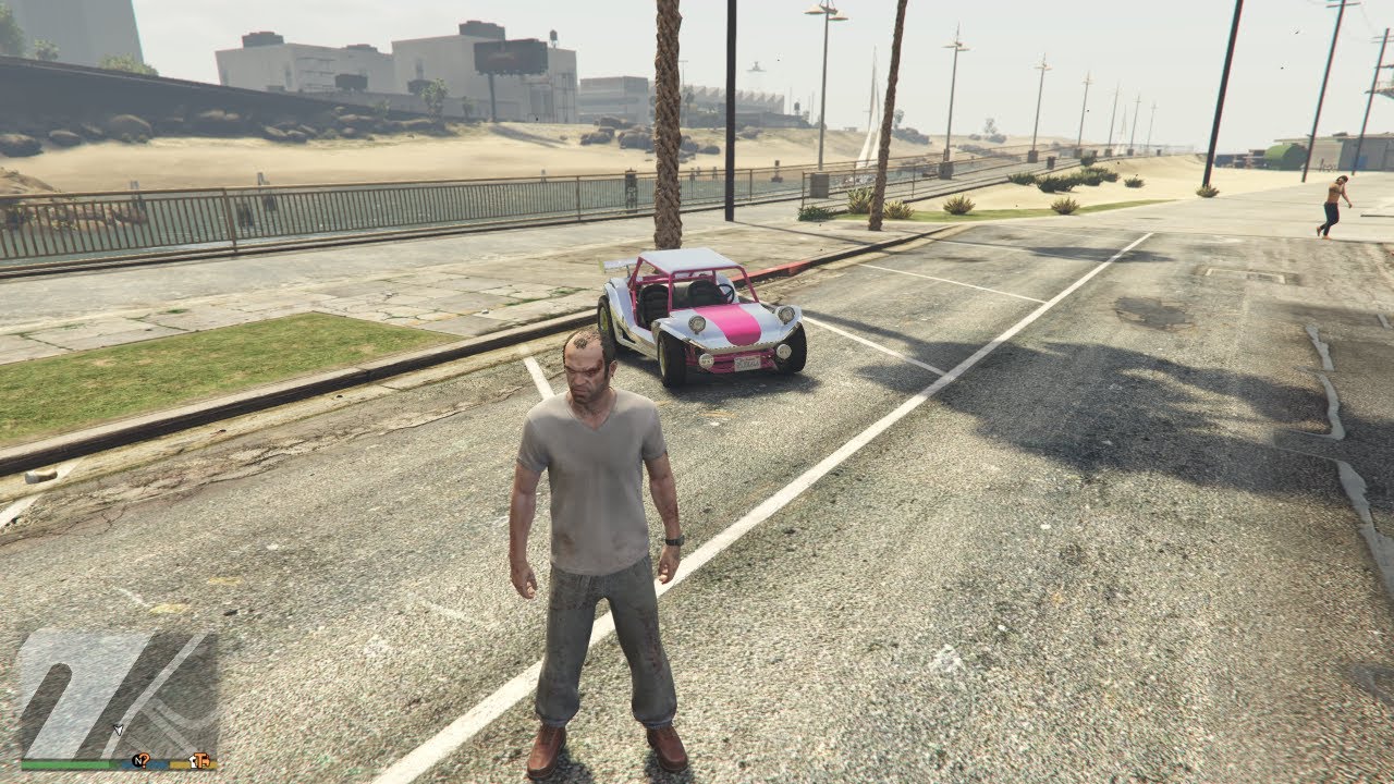 GTA V GAMEPLAY TRAVER DRIVE A BRAND NEW RACING CAR - YouTube