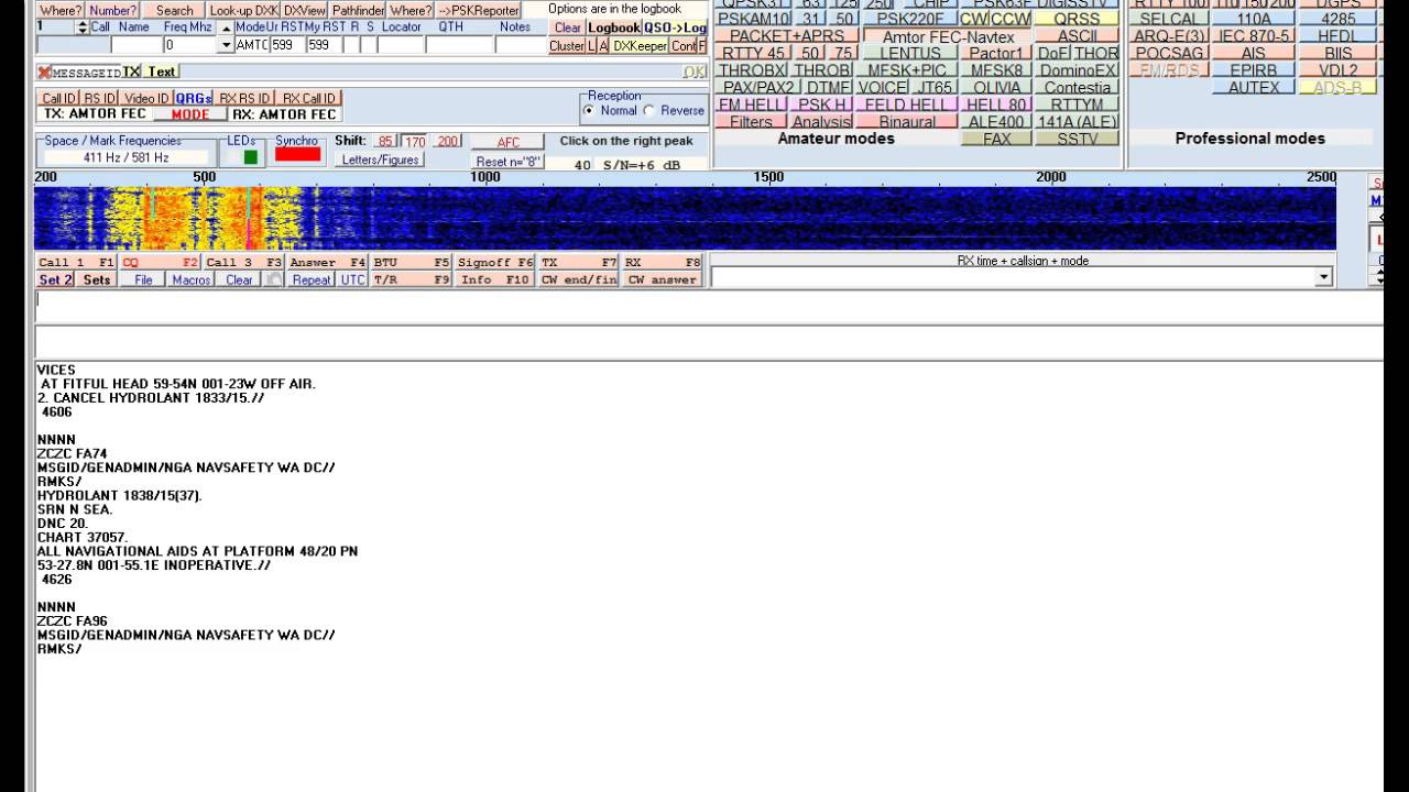 8416 KHZ NAVTEX with MultiPsk and Winradio Excalibur Pro - YouTube