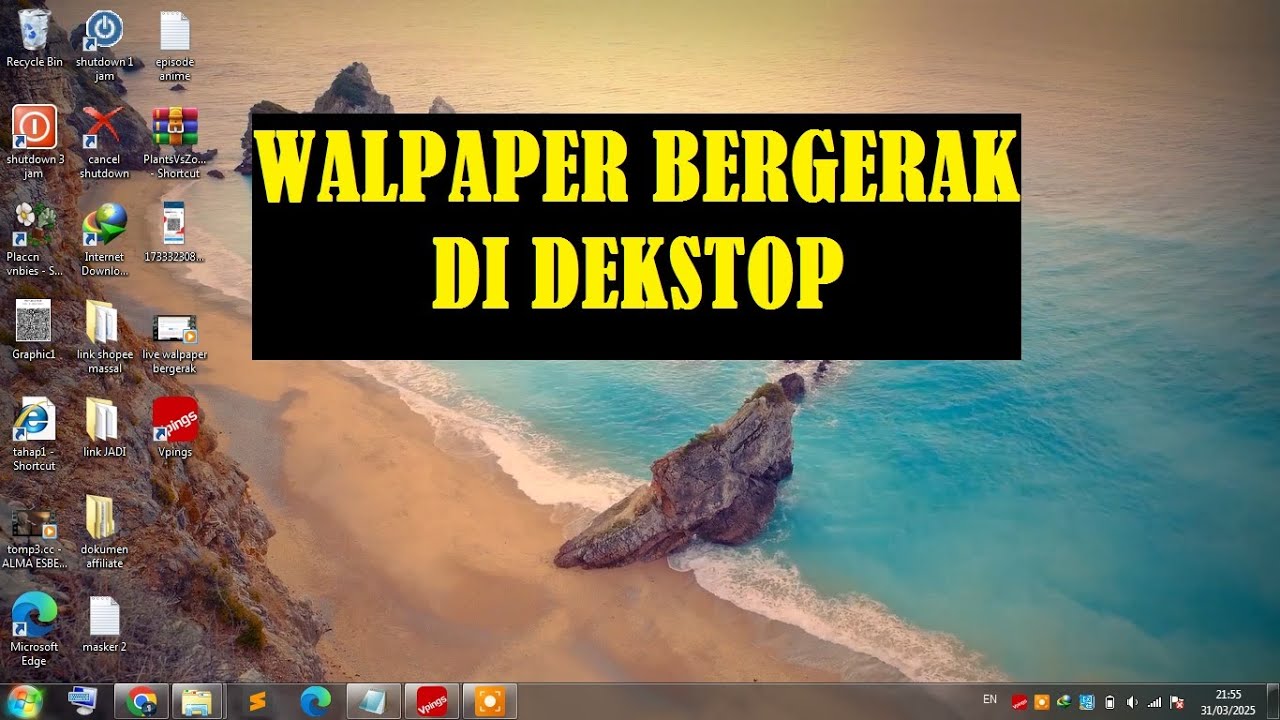 CARA MEMBUAT WALPAPER KOMPUTER BERGERAK - YouTube