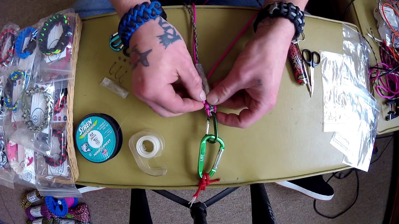 Paracord Keychain Fishing Kit - YouTube
