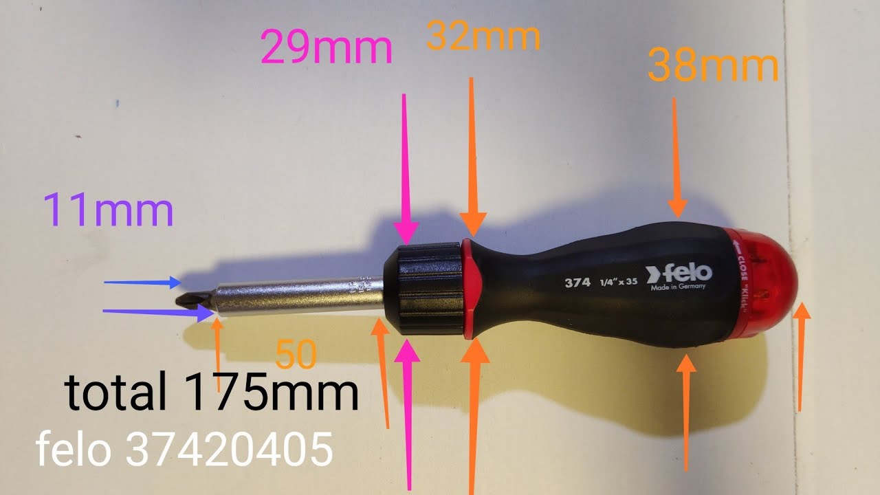 V.156 felo 37420405 ratchet magnet handle screwdriver - YouTube