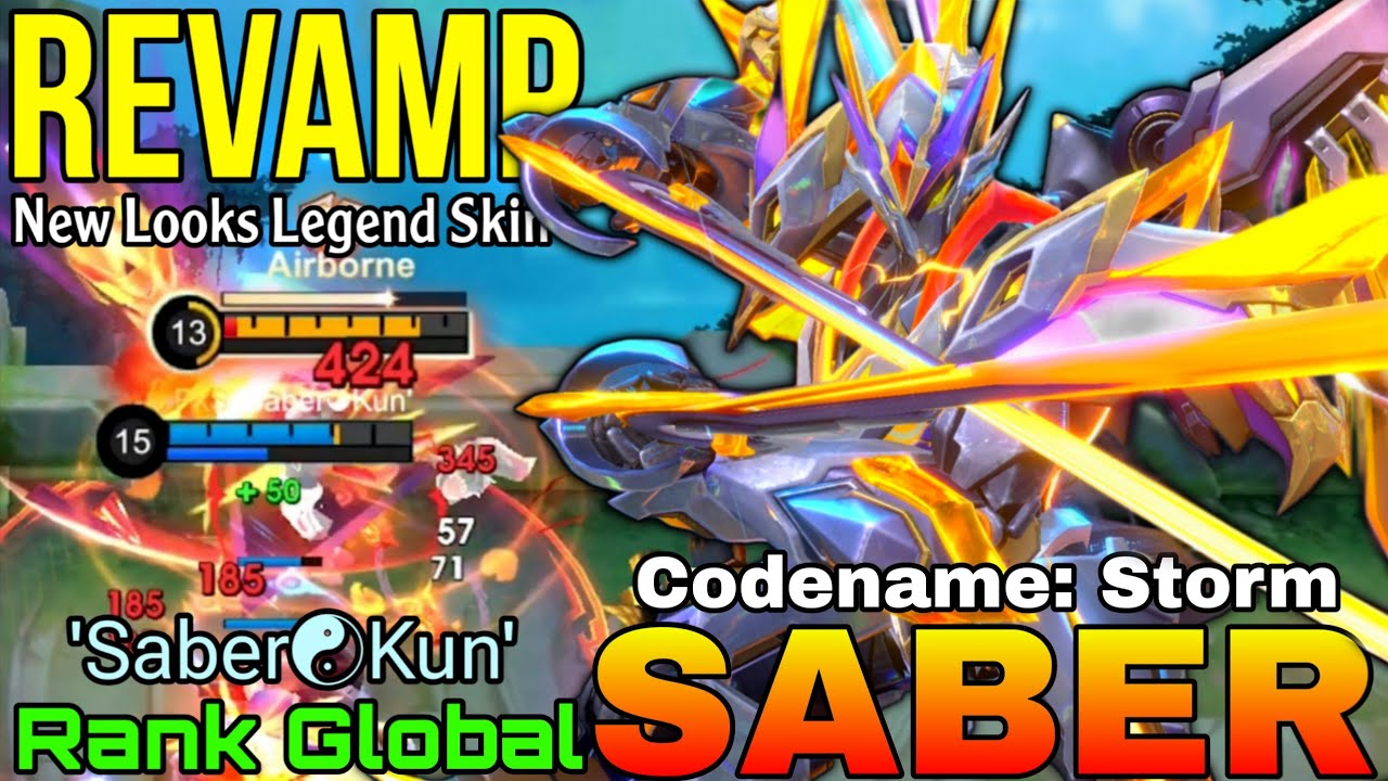 New Revamp LEGEND Skin Saber 'Codename - Storm' - Top Global Saber by ...