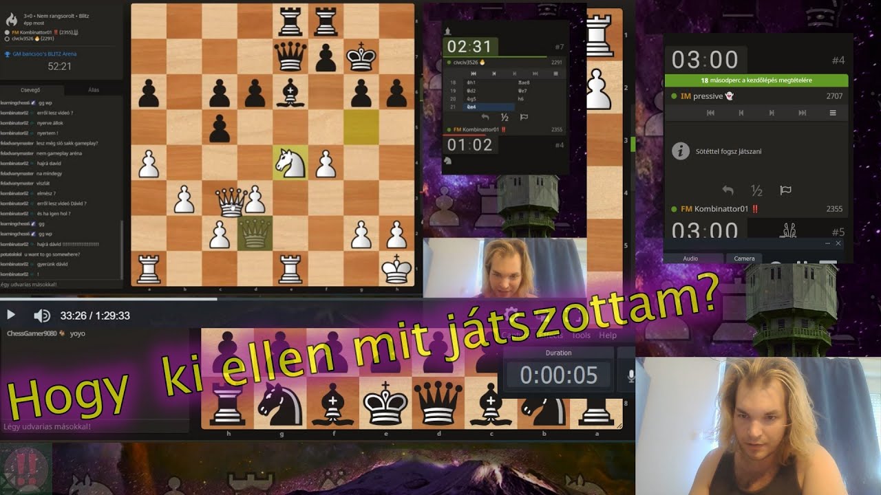 Helyzetjelentős Gameplay a Kedvenc Magyar Nagymesterünk Lichess ...