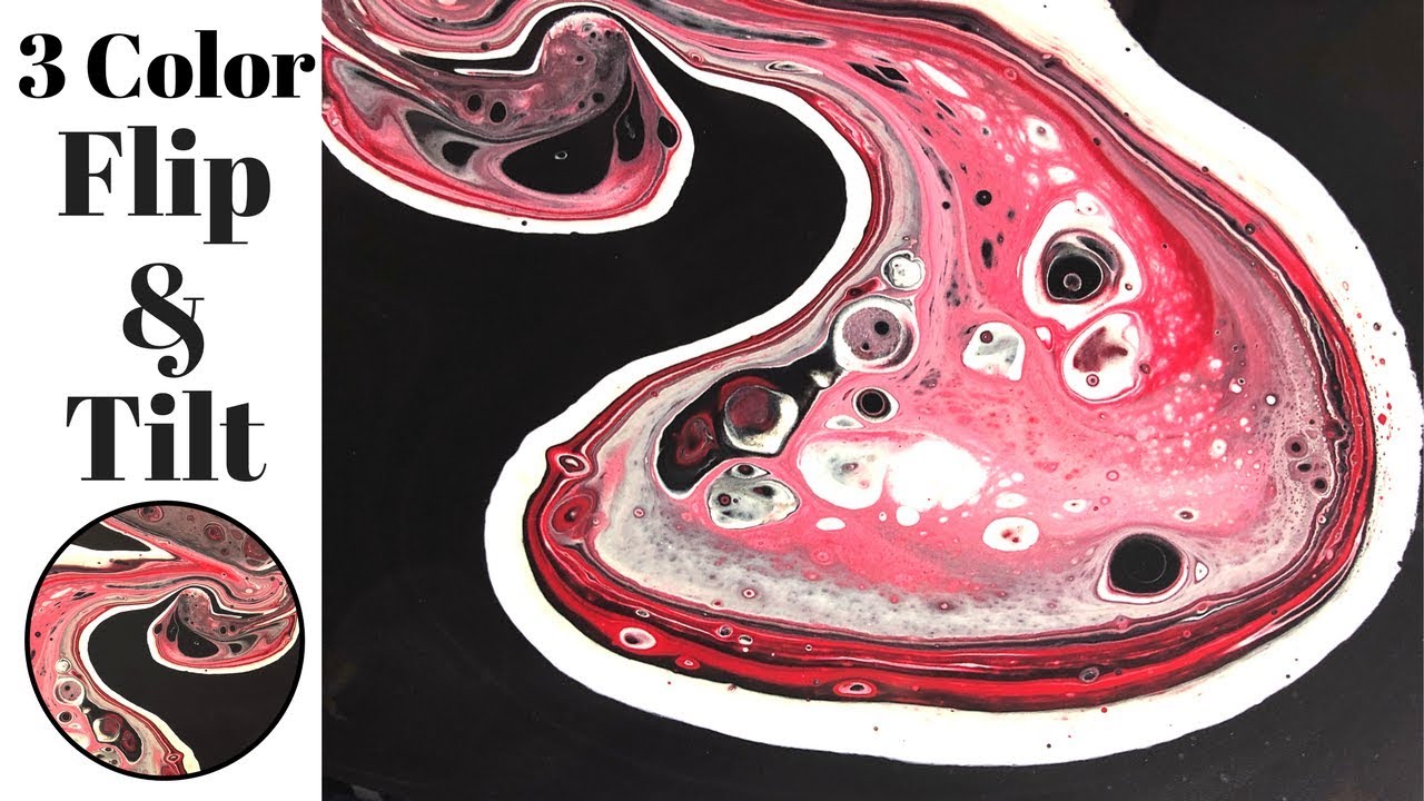 Make Fluid ART 3 Color FLIP and TILT Acrylic Pouring Technique - YouTube
