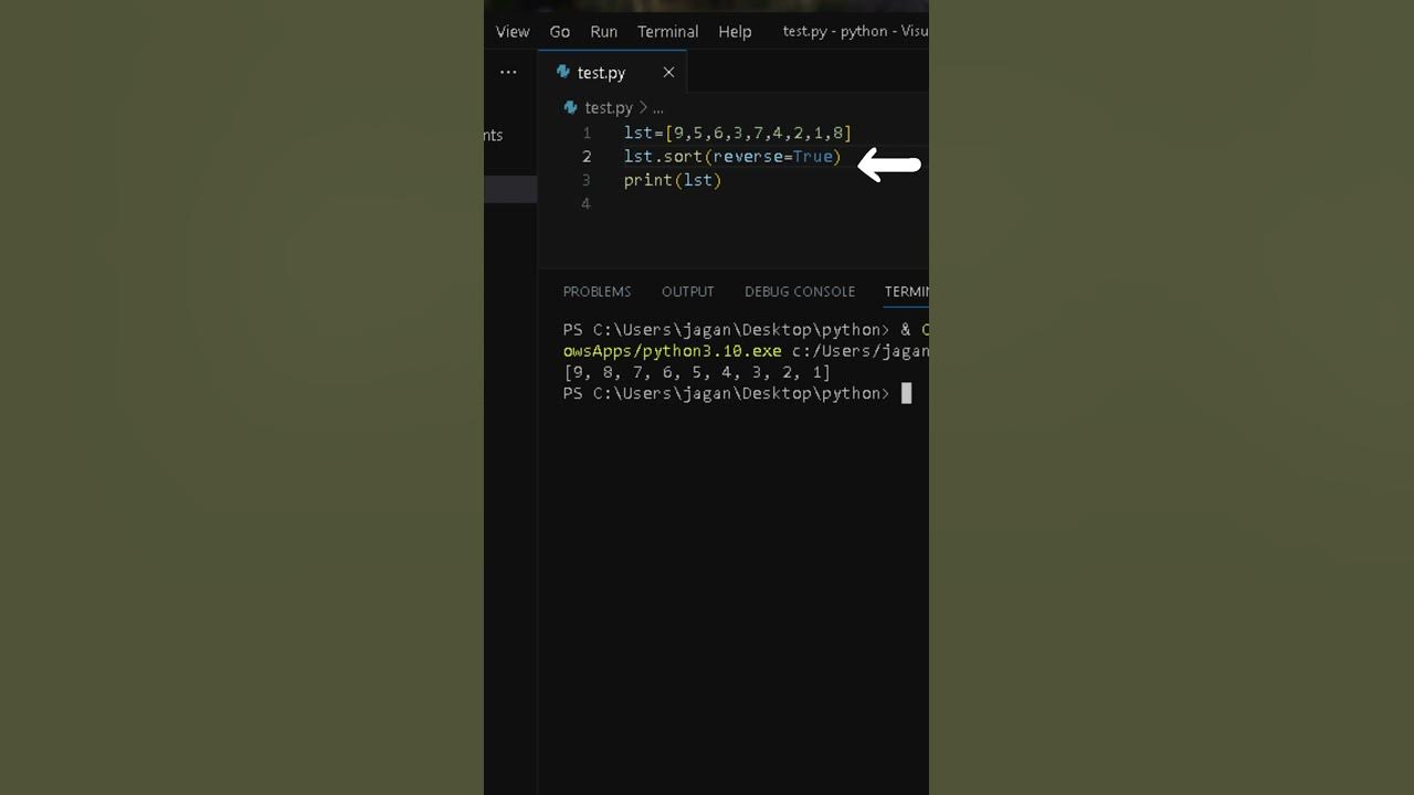 What Is Sort In Python Explain Python Series 36pythonpythonprogrammingdatascience