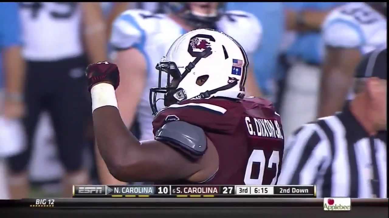 2013 USC vs UNC - Gerald Dixon Jr Sack - YouTube