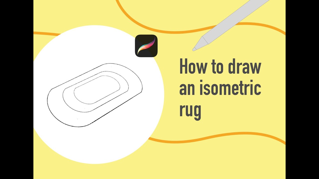 How to draw an isometric rug - YouTube