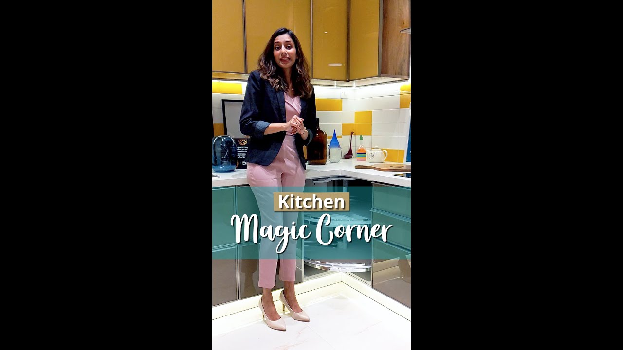 Magic Corner for Modular Kitchen | Corner Cabinet Ideas for Kitchen ...