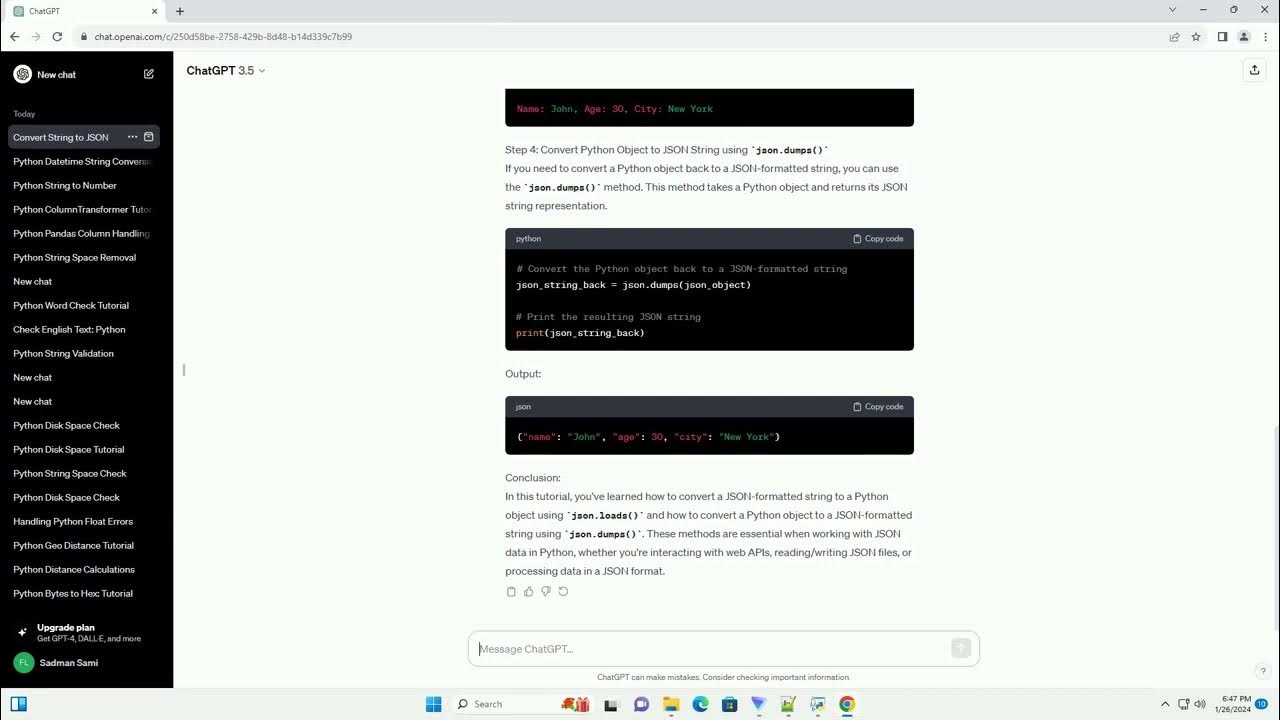 python convert a string to json - YouTube