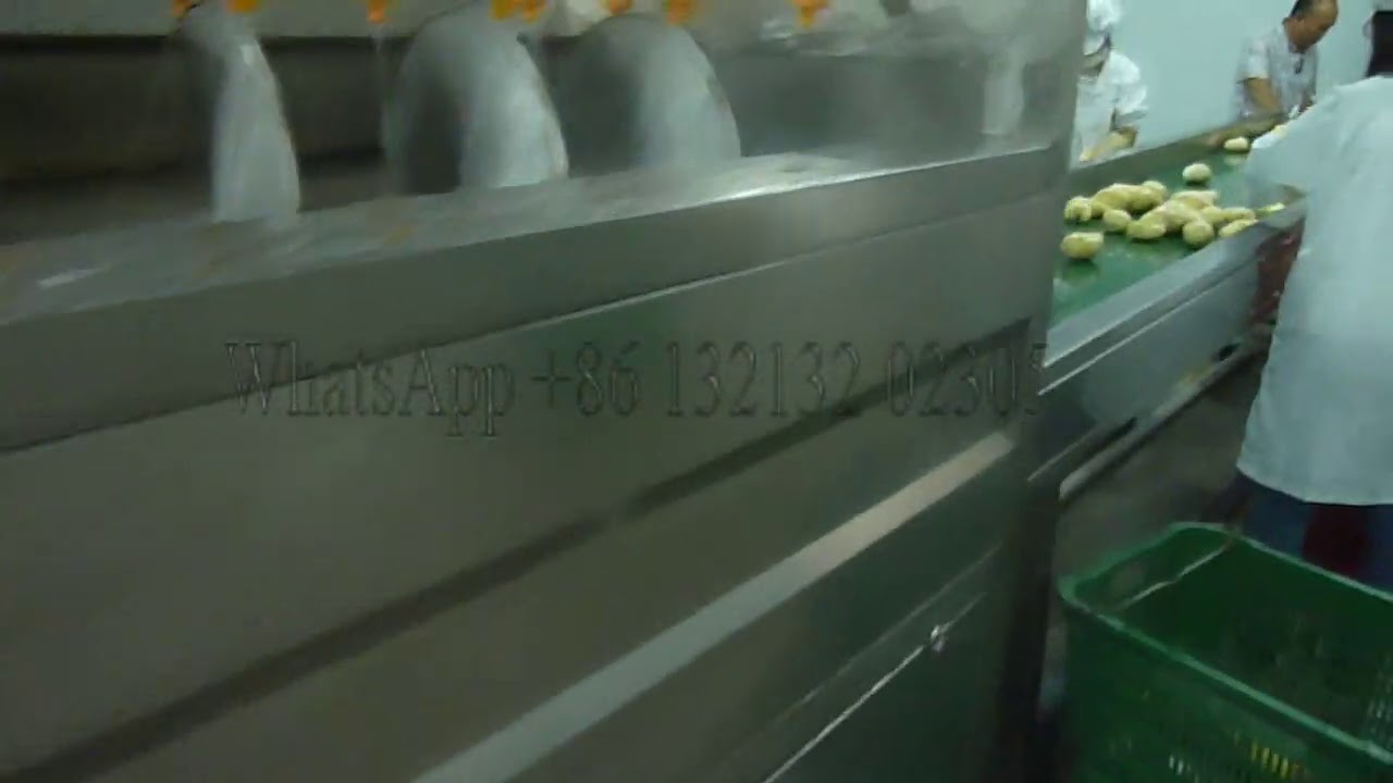 Automatic screw brushes peeling machine - YouTube